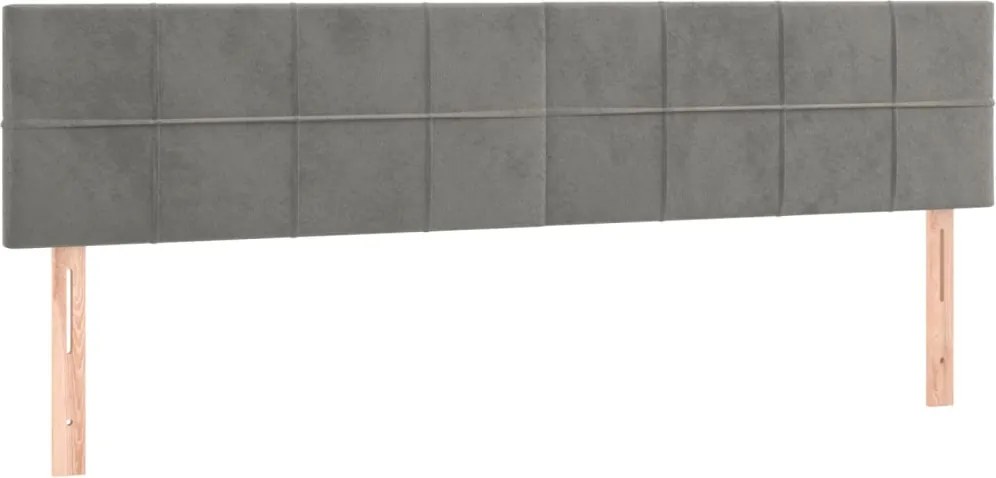 Box spring postel s matrací světle šedá 160x200 cm samet 3141311