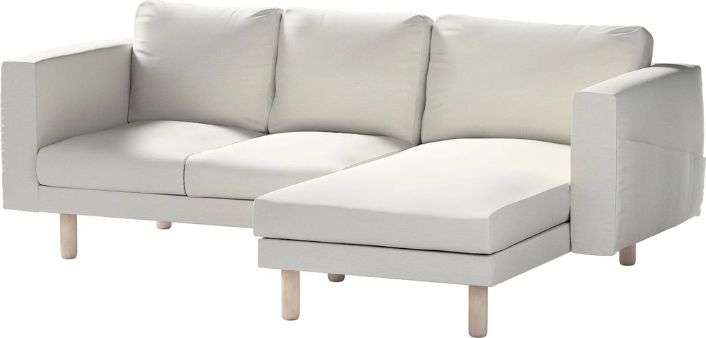 Potah na pohovku IKEA Norsborg 3-místná se šezlongem barva šedá látka lesklé, pletený vzor, sametová