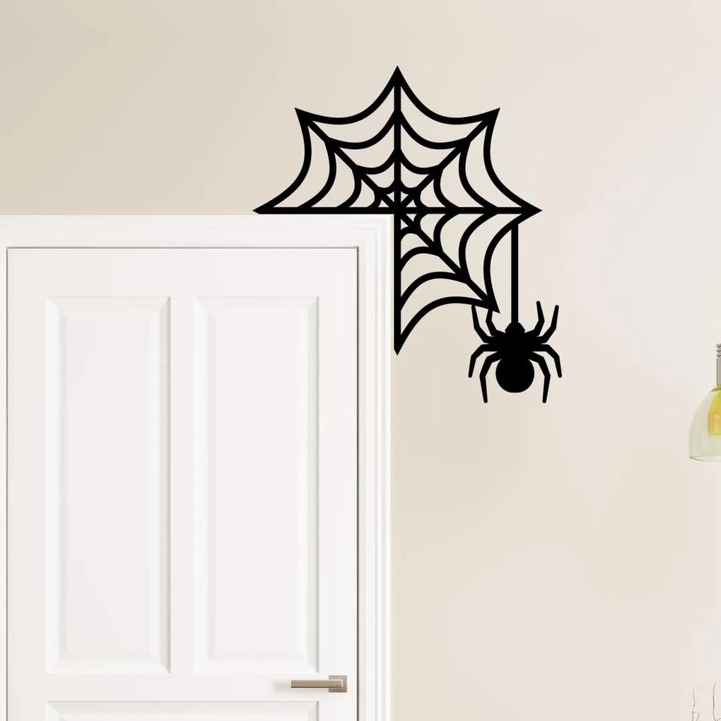 Halloween dekorace PAVUČINA Rozměry (cm): 60x54, Barevný vzor: Černá