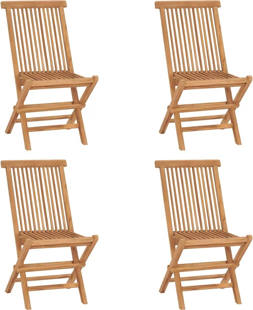 5dílný skládací zahradní jídelní set masivní teakové dřevo 3096571