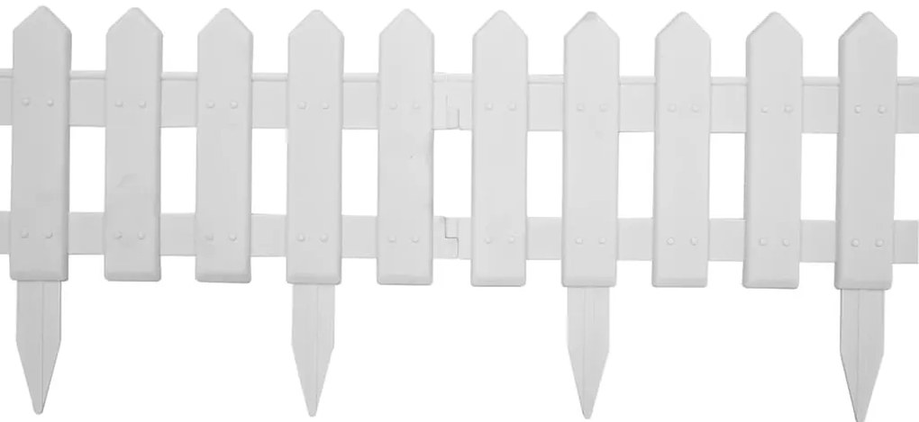 vidaXL Marketos Travní lemy 25 ks bílé 10 m PP