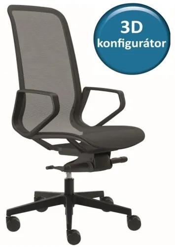 Kancelářská židle EMPIRE 4 ŠEF - nosnost 130 kg - barva černá - 3D5203