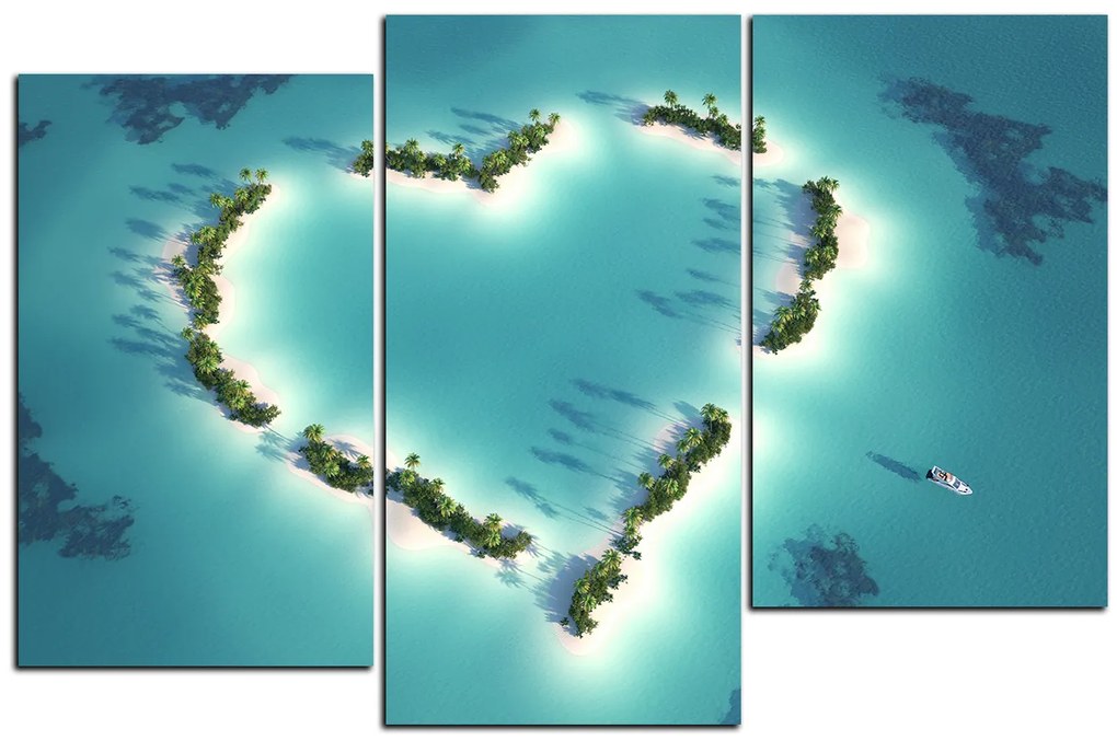 Obraz na plátně - Ostrov ve tvaru srdce 1136D (120x80 cm)
