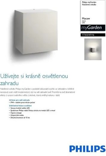 PH 17303/47/16 MACAW SVÍTIDLO VENKOVNÍ 17303/47/16 - Philips (915004434901)