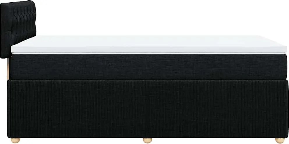 Box spring postel s matrací černá 90x190 cm textil 3289620