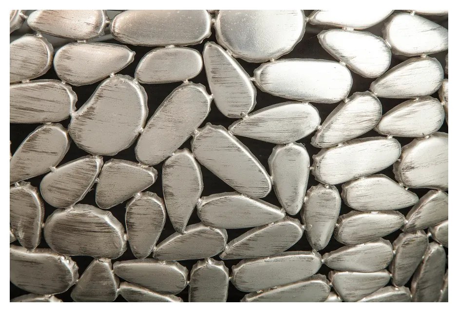 Massive home | 2SET konferenční stolek STONE MOSAIC 65 CM stříbrný