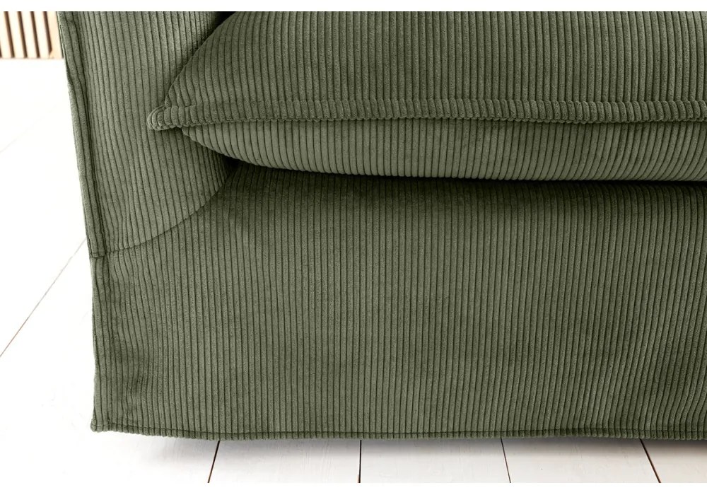 Massive home | Pohovka HEAVEN 200cm 3místná pružinová s odnímatelným potahem, zelená