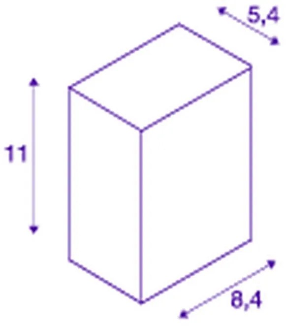 SLV 232431 Quad 1 XL, bílé nástěnné venkovní svítidlo se svícením dolu, 4,5W LED, 3000K, výška 11cm, IP44