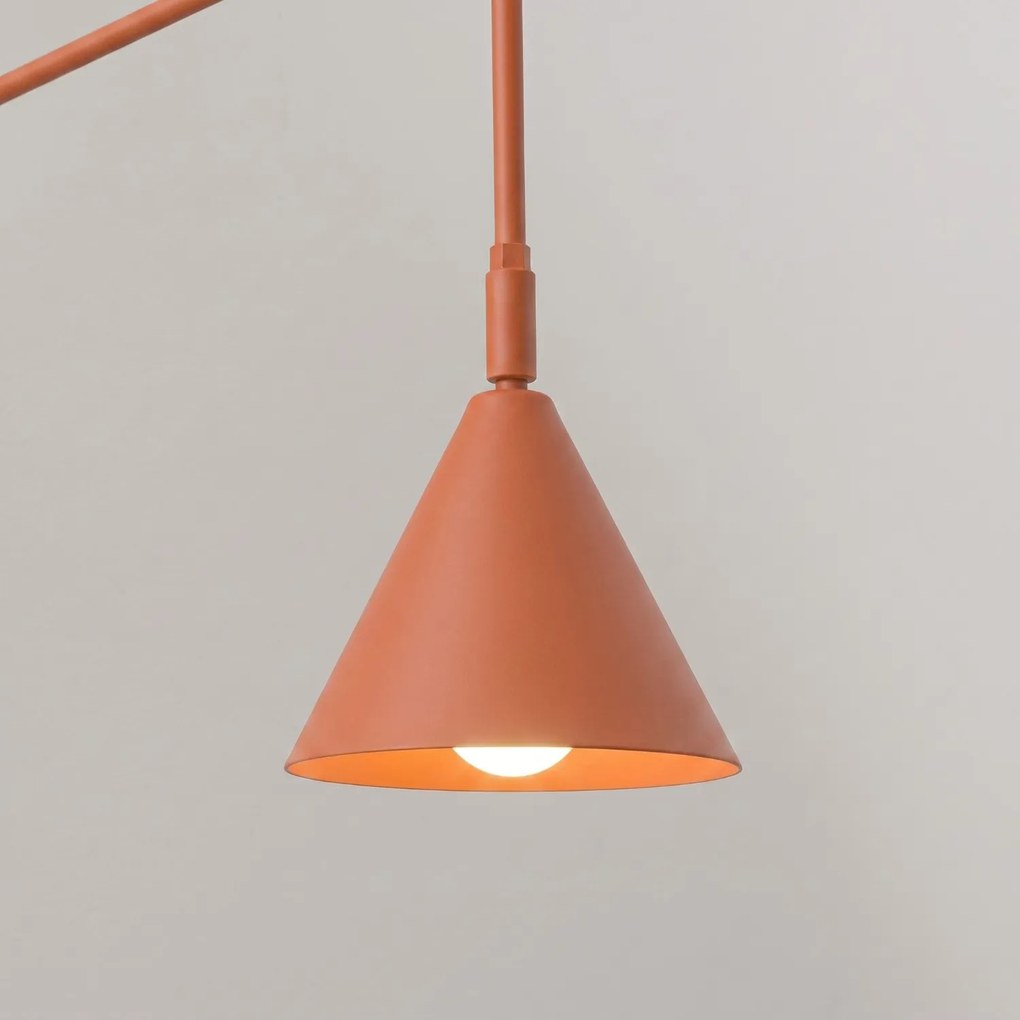 Sollux Lighting Nástěnné svítidlo NOX 1 okrově červené s vypínačem