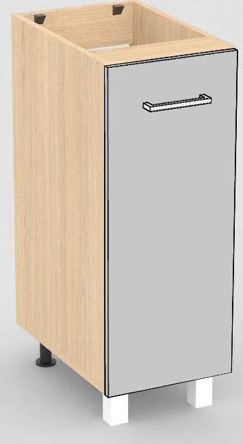 Dřevona - Elitte Spodní kuchyňská skříňka REA ALFA KDV-30-72 s výsuvným košem, BUK