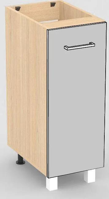 Dřevona - Elitte Spodní kuchyňská skříňka REA ALFA KDV-30-72 s výsuvným košem, OŘECH ROCKPILE