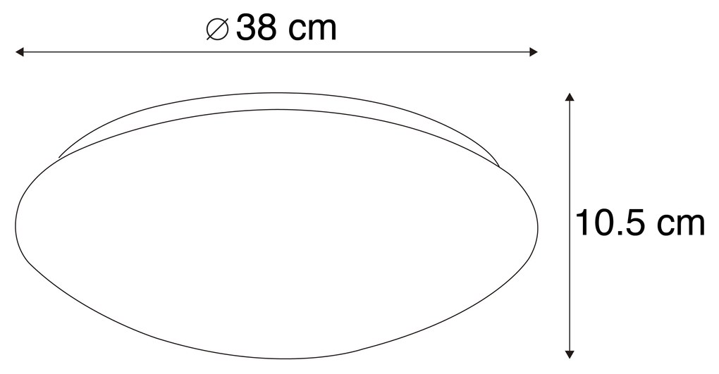 Inteligentní moderní stropní svítidlo bílé 38 cm vč. LED a RGB - Iene