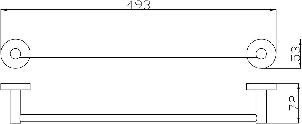 Slezák - RAV Držák ručníků 493 mm COLORADO - COA0701/45ZK, Zlatá kartáčovaná