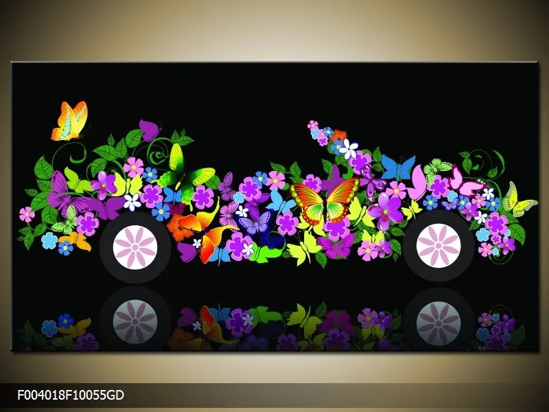 Obraz auta z motýlů a květin (), 40 dalších rozměrů
