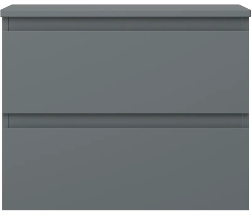 Mexen Orio, koupelnová skříňka 60 cm s horní deskou, 2 zásuvky, grafitová matná, 91A10-06047-2-BFFC66