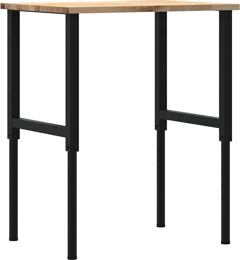 Pracovní stůl 80 x 60 x (71,5–98) cm masivní dubové dřevo 3309694