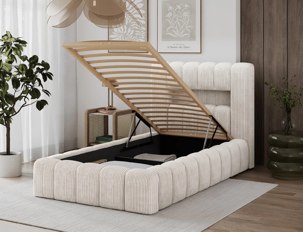 Postel Lamica 90x200 + Dřevěný rám/Standardní zdvih/kontejner