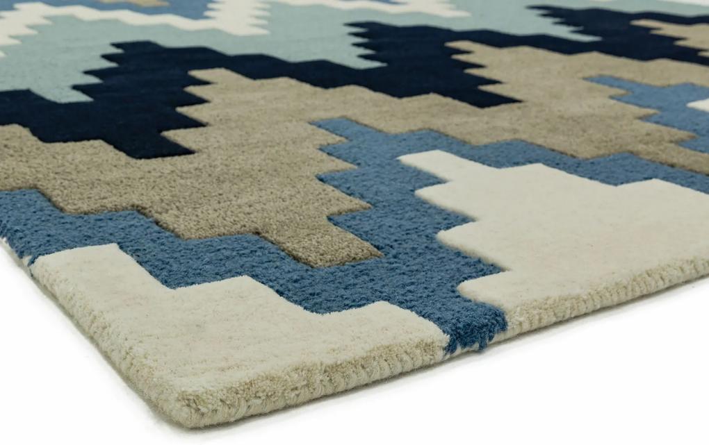 Modrý  koberec Blondie Cuzzo Blue Rozměry: 80x150 cm