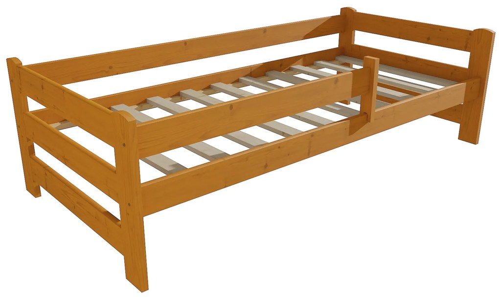 Vomaks Dětská postel DP 019 se zábranou Rozměr: 80 x 180 cm, Barva: bezbarvý lak