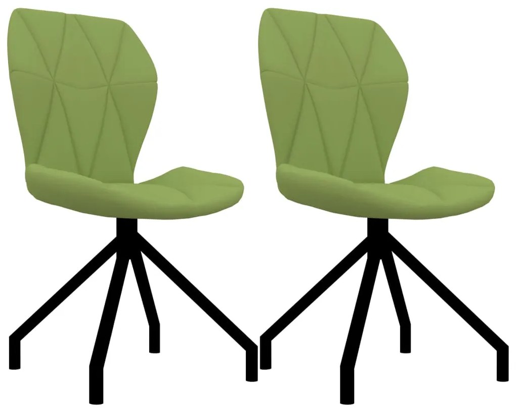 282559 vidaXL Jídelní židle 2 ks zelené umělá kůže