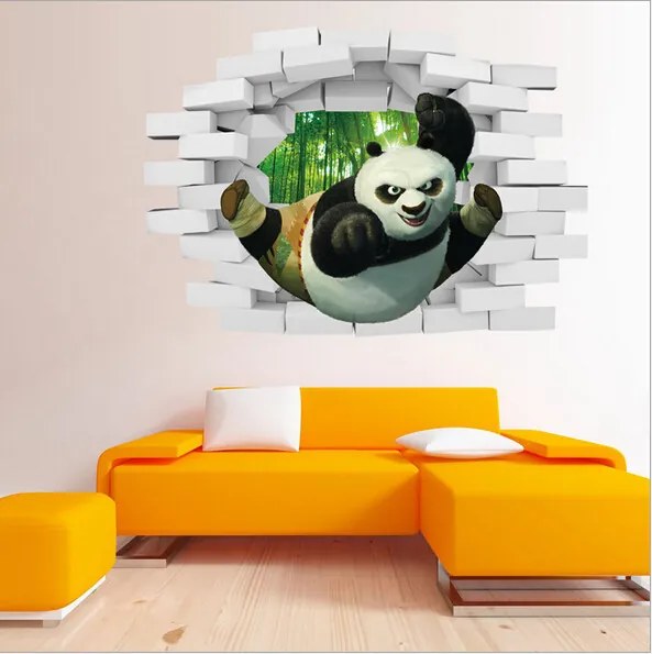 Živá Zeď Samolepka na zeď 3D Kung-Fu Panda