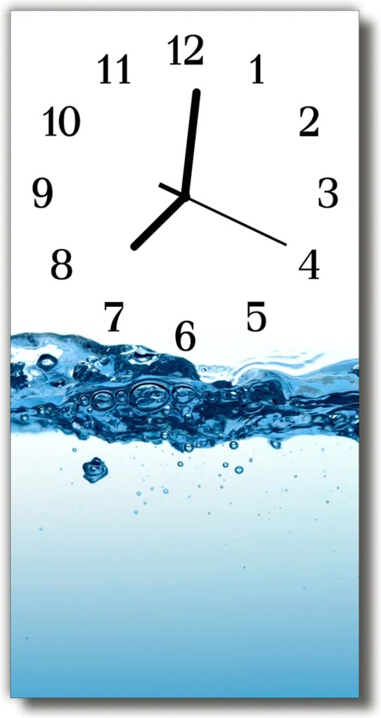 Skleněné hodiny vertikální  Příroda Modrá voda