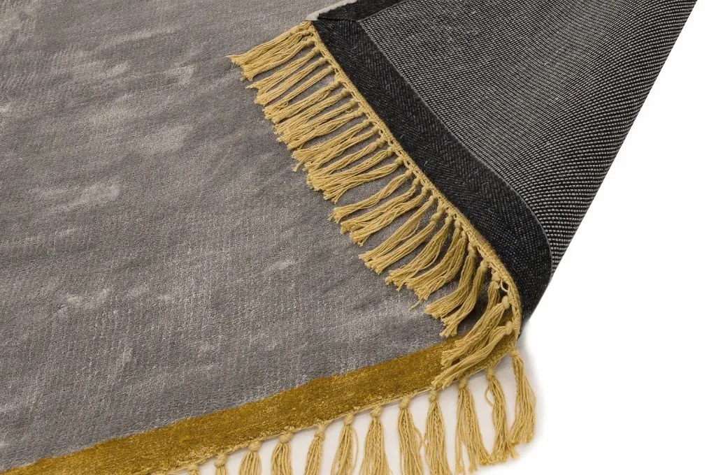 Šedý koberec Challenger Silver Mustard Rozměry: 160x230 cm