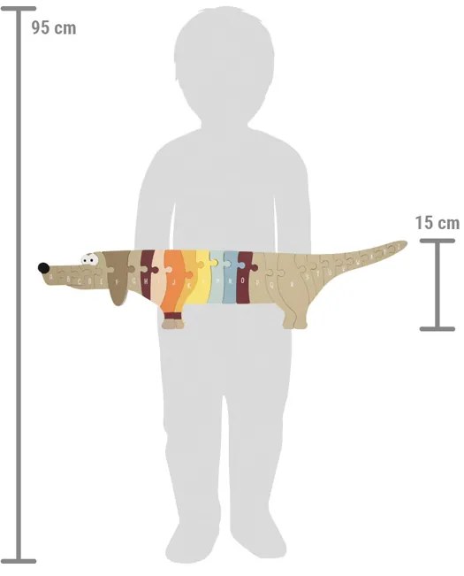 small foot Puzzle písmena Jezevčík