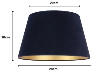 Duolla - Stínidlo k stolní lampě CONE M E27 pr. 28 cm modrá
