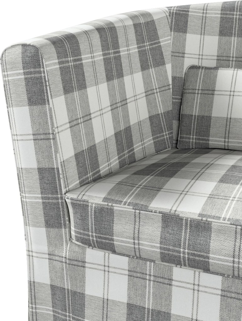 Potah na křeslo IKEA Ektorp Tullsta barva šedá látka pletený vzor, vzorované