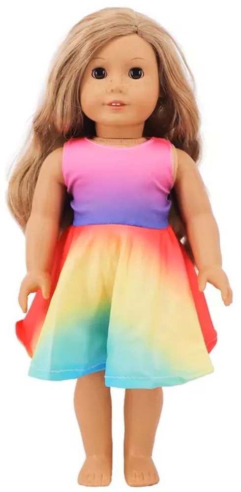 Šatičky pro panenky Baby Born a American girl (43 cm) Varianta: NQ1841 duhové šaty