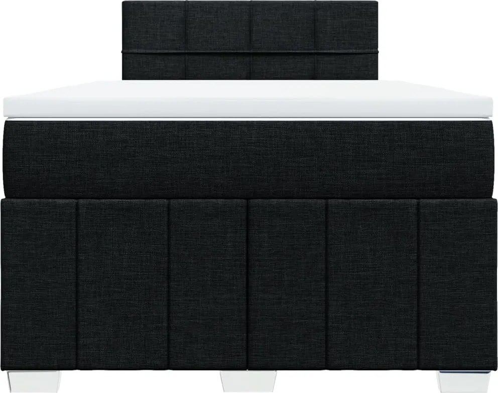 Box spring postel s matrací černá 120x190 cm textil 3289309