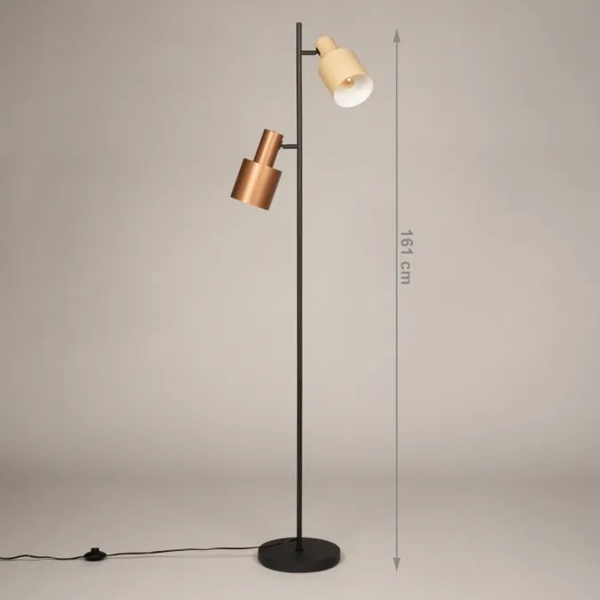 Stojací moderní lampa Verticolla Brown 2