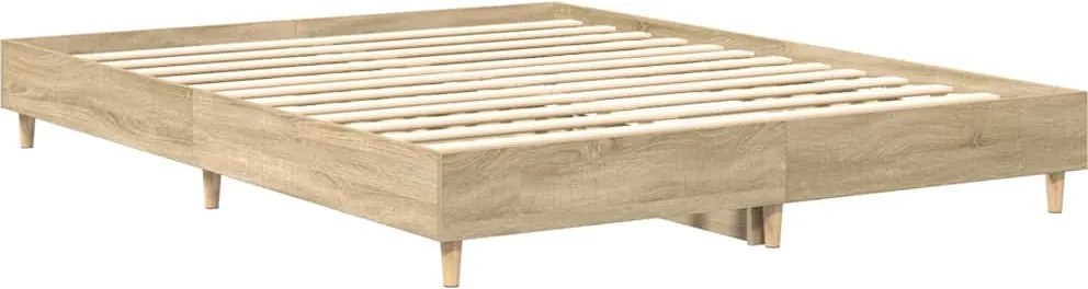 Rám postele bez matrace Dub Sonoma 140x200cm Dřevěné konstrukce 3328719