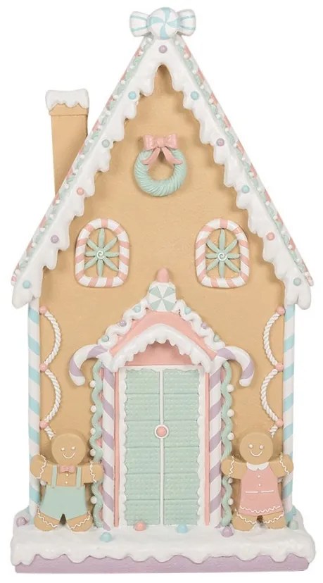 Perníková veliká dekorace chaloupky a perníčků Gingerbread House - 50*15*93 cm