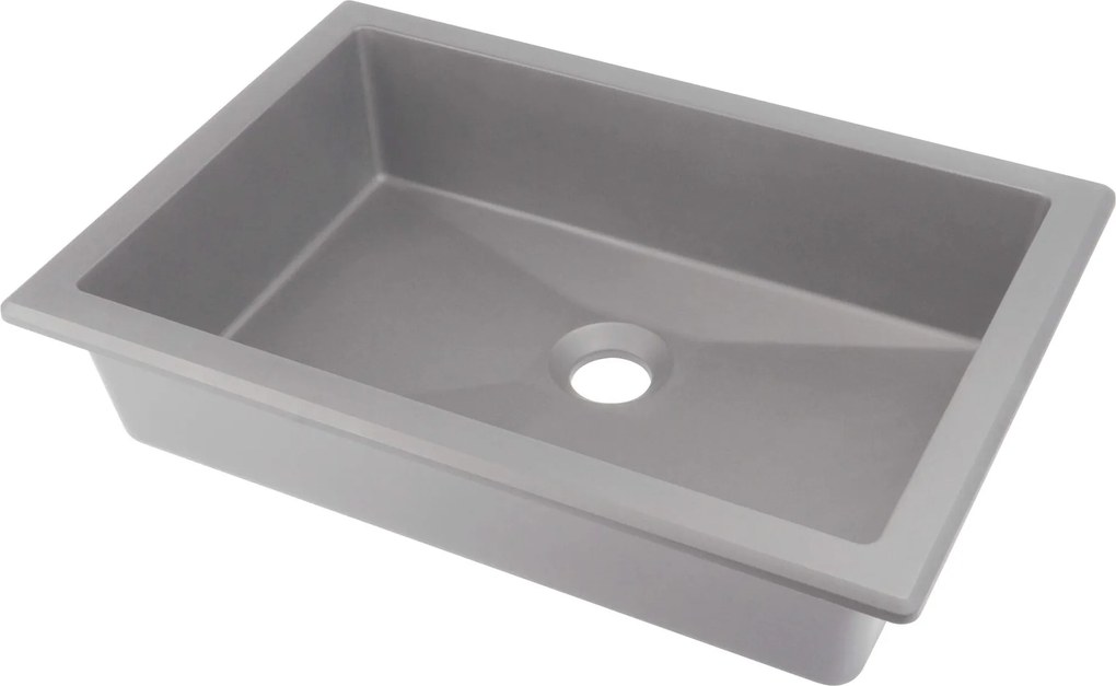 Deante Correo, granitové umyvadlo 500x350x140 mm, šedá metalíza, DEA-CQR_SU5U