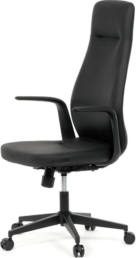 Kancelářské křeslo KA-T8325 BK, synchronní mechanismus, černá ekokůže (66 x 62) cm