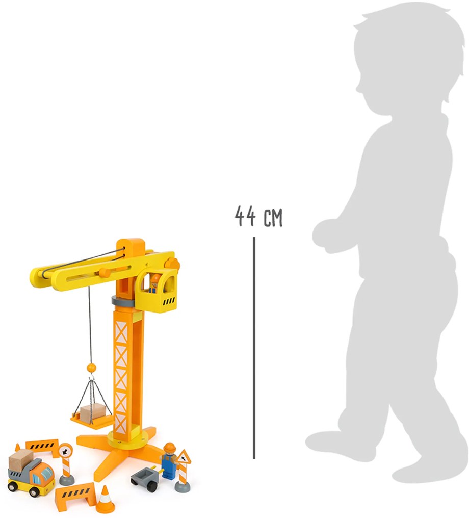 small foot Dřevěný jeřáb s příslušenstvím