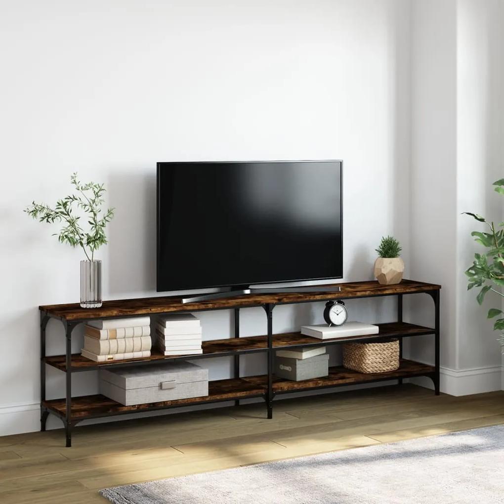 vidaXL TV skříňka 180 x 30 x 50 cm kompozitní dřevo a kov [826757] Barva: kouřový dub