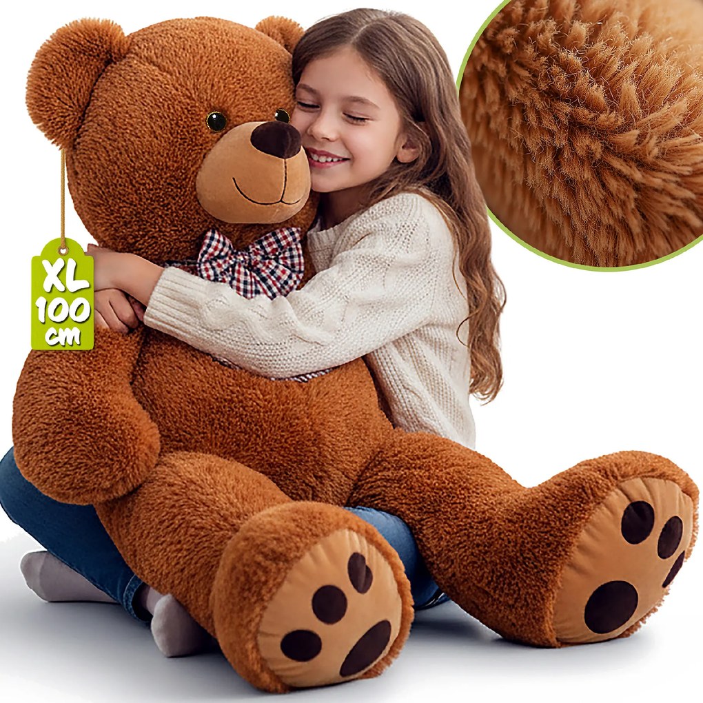 Plyšová hračka Plyšový medvěd XL hnědý 100cm