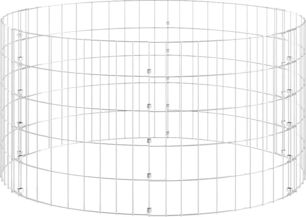 vidaXL Kruhový gabionový sloupek pozinkovaná ocel Ø 100 x 50 cm [152017]