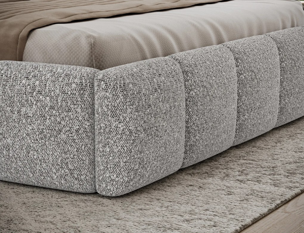 Postel Edvige + Dřevěný rám + plynový výtah + kontejner 160x200