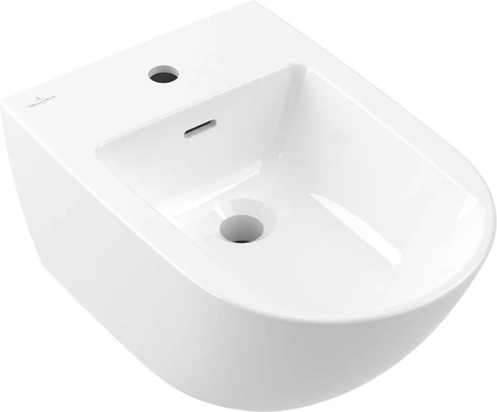 Villeroy & Boch Antao - Závěsný bidet s přepadem, otvor pro baterii, CeramicPlus, alpská bílá 541100R1