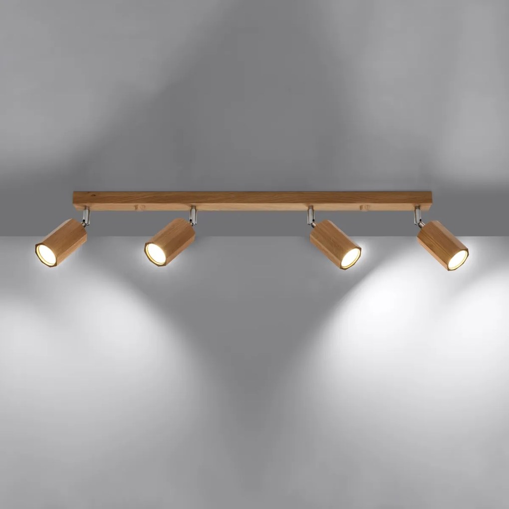 Sollux Lighting Stropní svítidlo ZEKE 4 dub