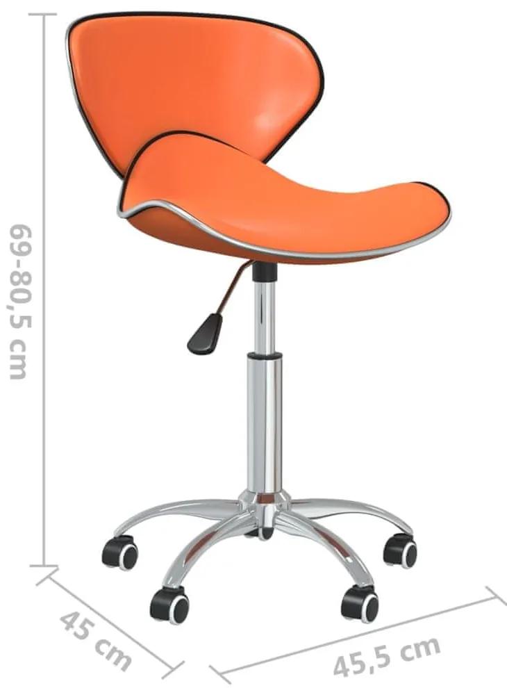 Petromila Otočné jídelní židle 4 ks oranžové umělá kůže