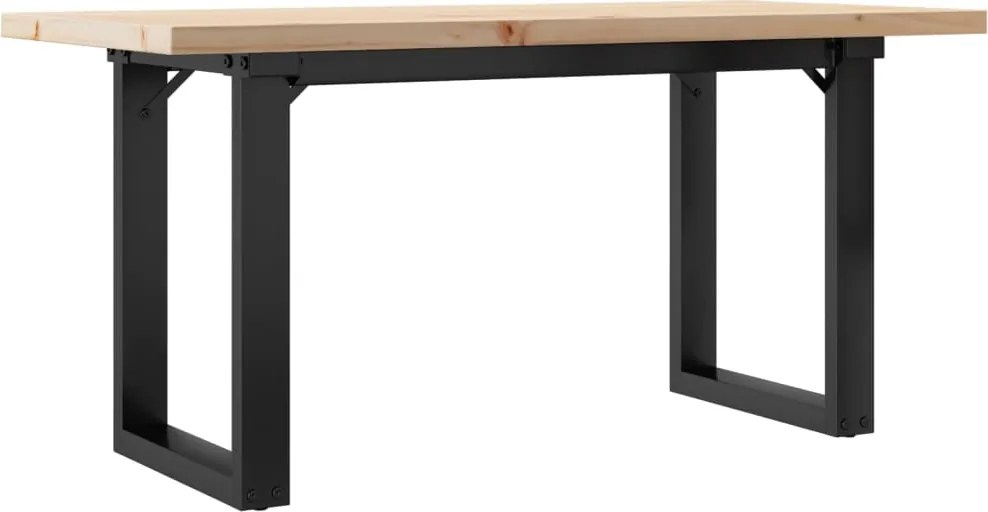 Konferenční stolek s O rámem 90x40x45,5cm borové dřevo a ocel 3282730