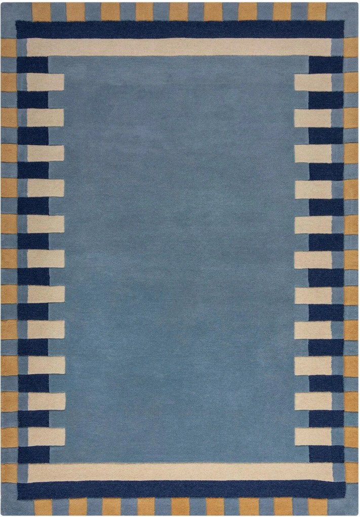XXXLutz VLNĚNÝ KOBEREC, 120/170 cm modrá, žlutá Flair Rugs - Online Only koberce & rohožky - 003165040901
