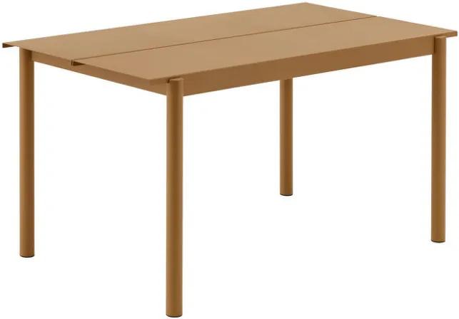 Muuto Stůl Linear Steel Table 140 cm, burnt orange