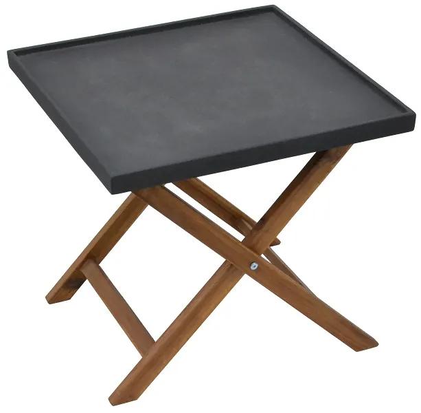Asko Zahradní stolek odkládací 50x50 cm tmavě šedý AMY | BIANO