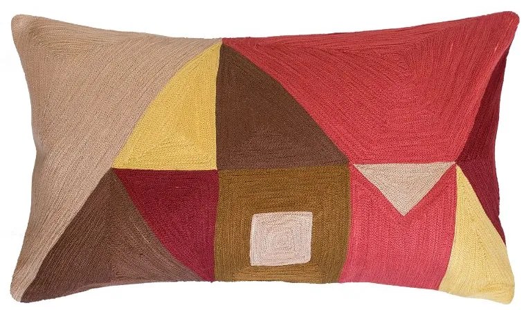 SCANquilt povlak ART COLOURS geo béžovovínová 30 x 50 cm